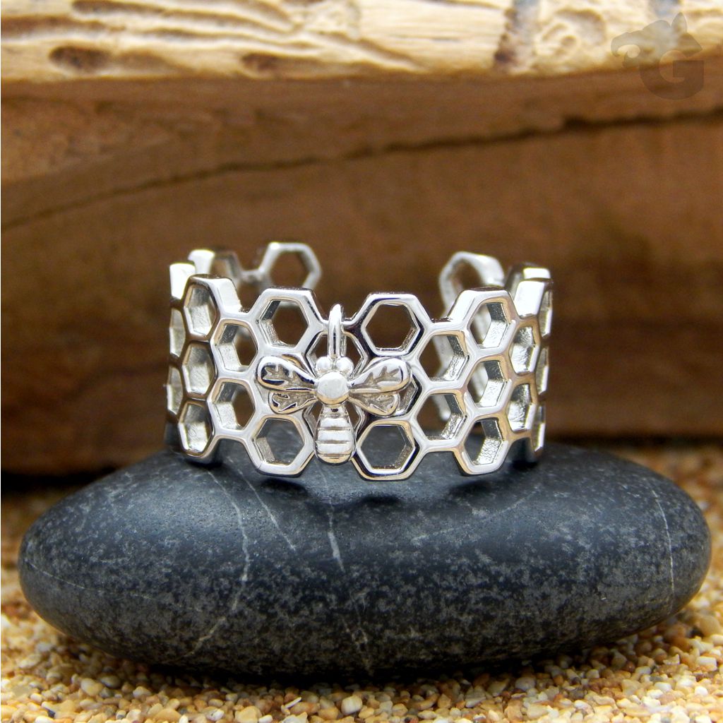 Honeycomb Bee ring - Glermes.com